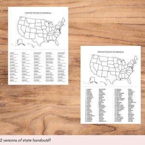 USA Capital Lesson Plan Activities, Educational Matching Game, State ...