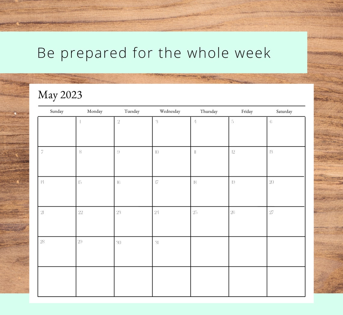 January December 2023 Calendar, Landscape 2023 Calendar, 2023 Planner ...