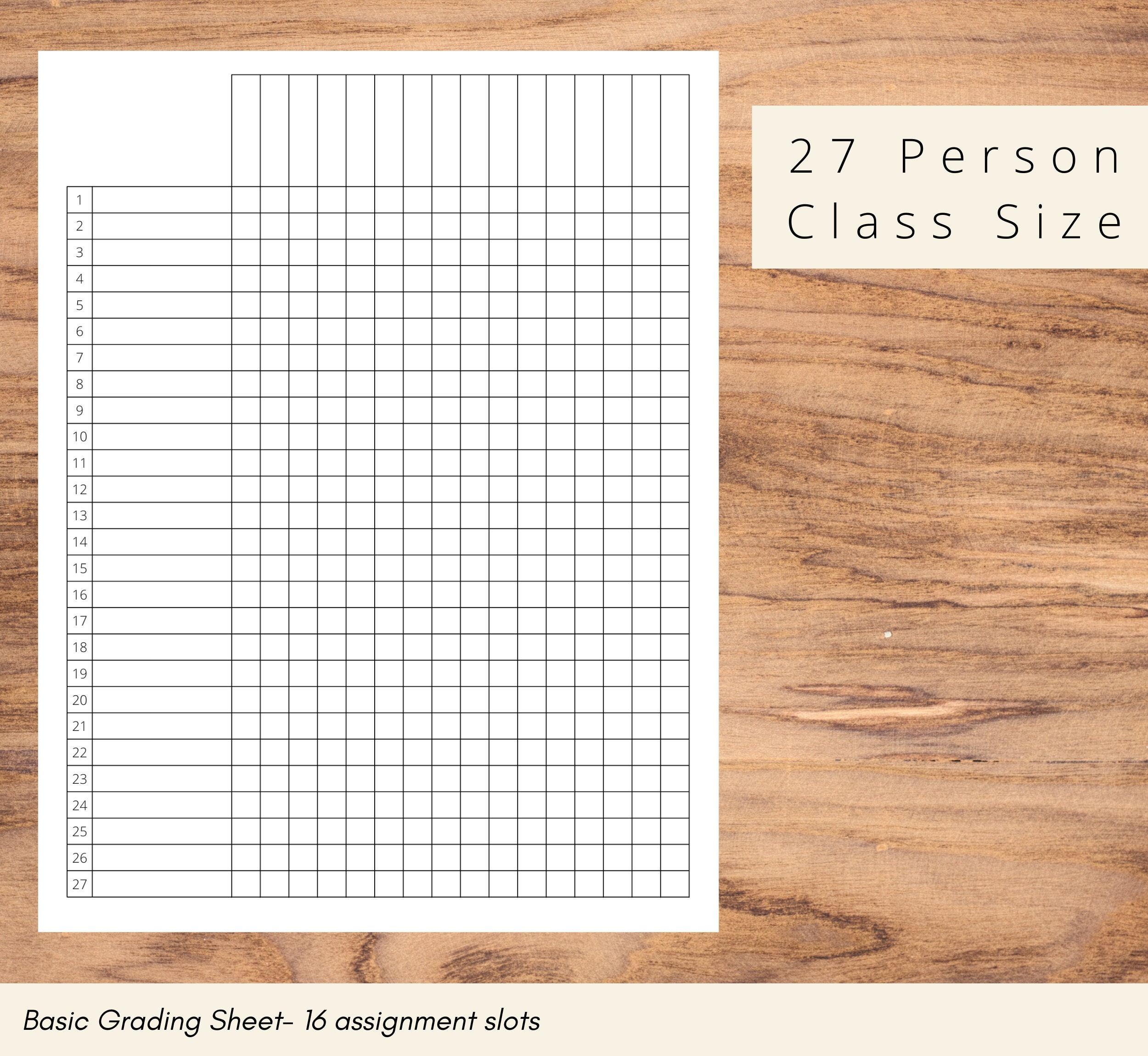 Printable Grade Book, Grade Sheet, 25-30 Class Sizes, Homeschool Grade ...