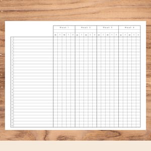 Attendance Sheet, Monthly Attendance Sheet, Attendance Log, Printable ...