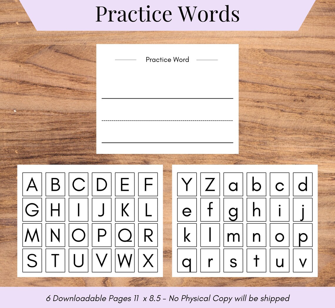 Learn to Write, Writing Practice, Trace Letters and Numbers, Kids Font ...