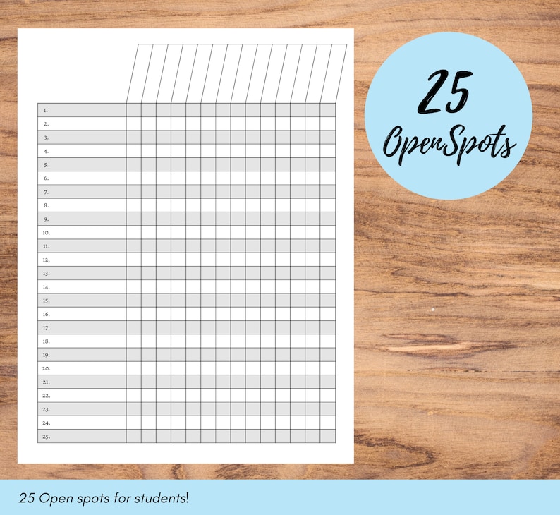 Grading Sheets, Classroom Grading Sheets, Classroom Student Lists ...