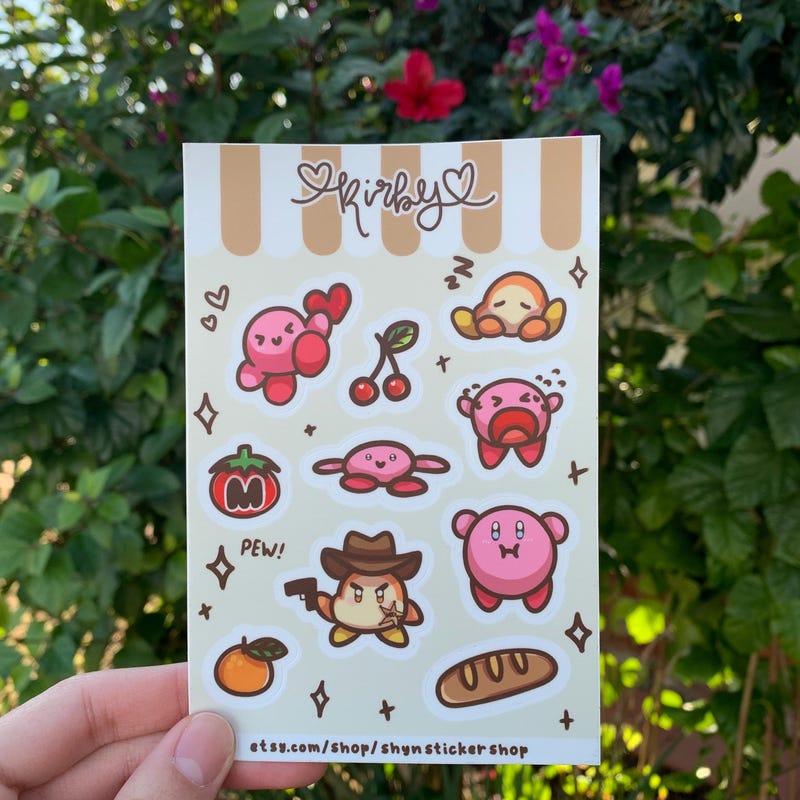 Kirby Sticker - Etsy