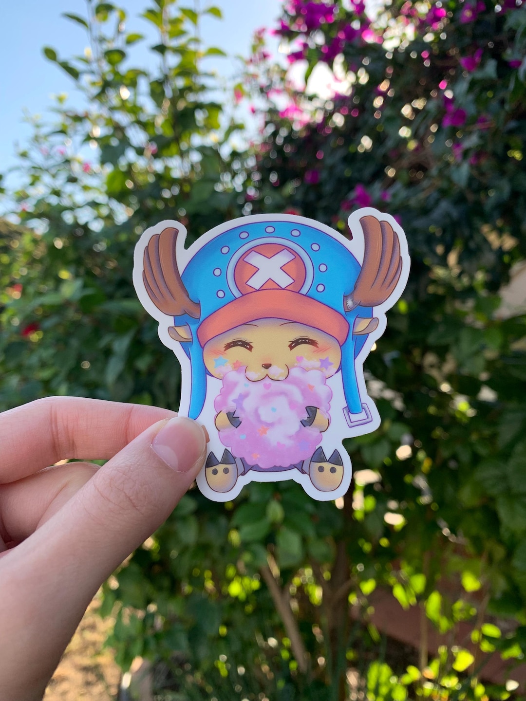 One Piece - Cotton Candy Chopper - Die-cut, Matte Vinyl Sticker - Etsy