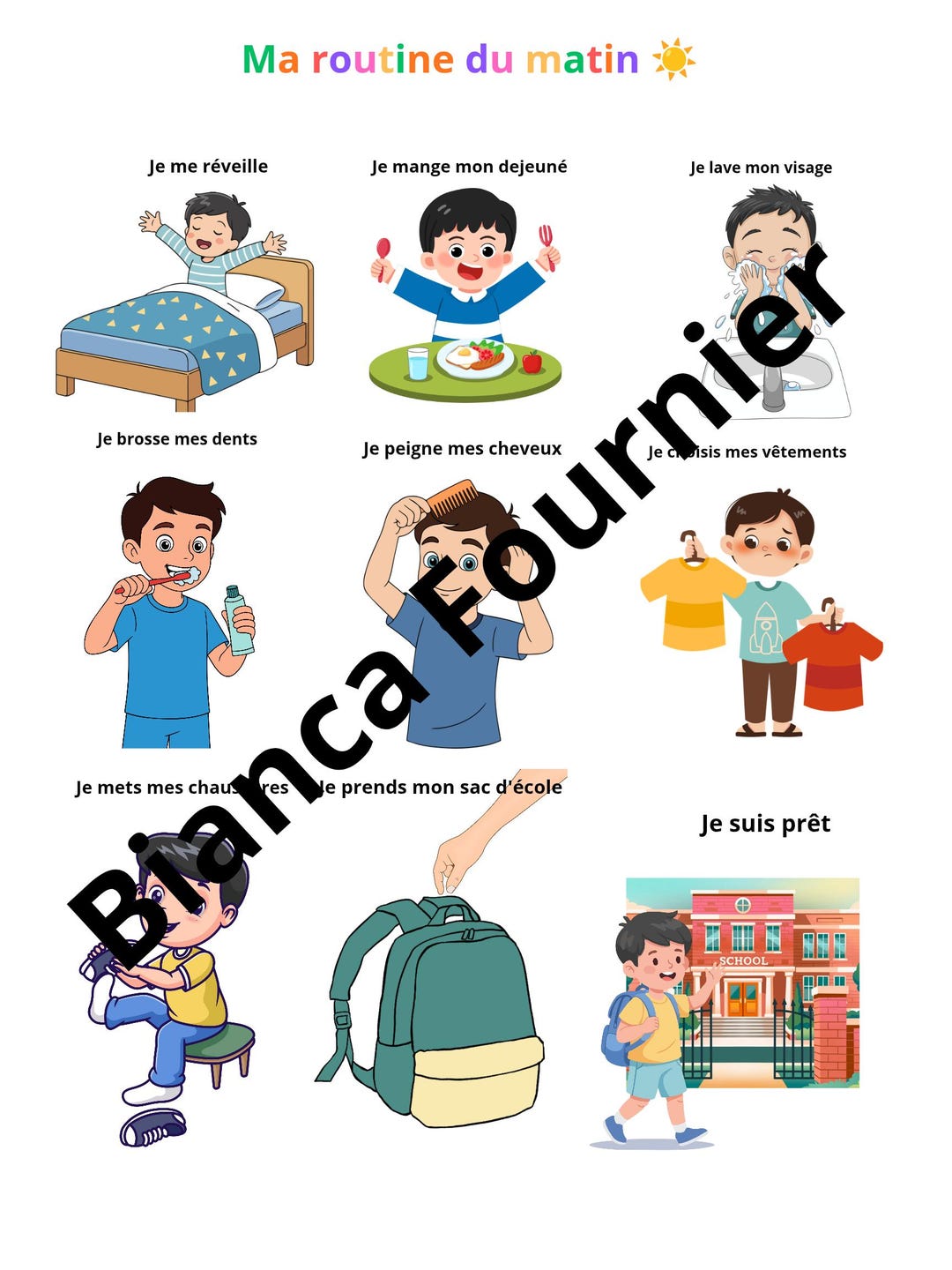 My Morning Routine Educational Poster - Etsy Australia