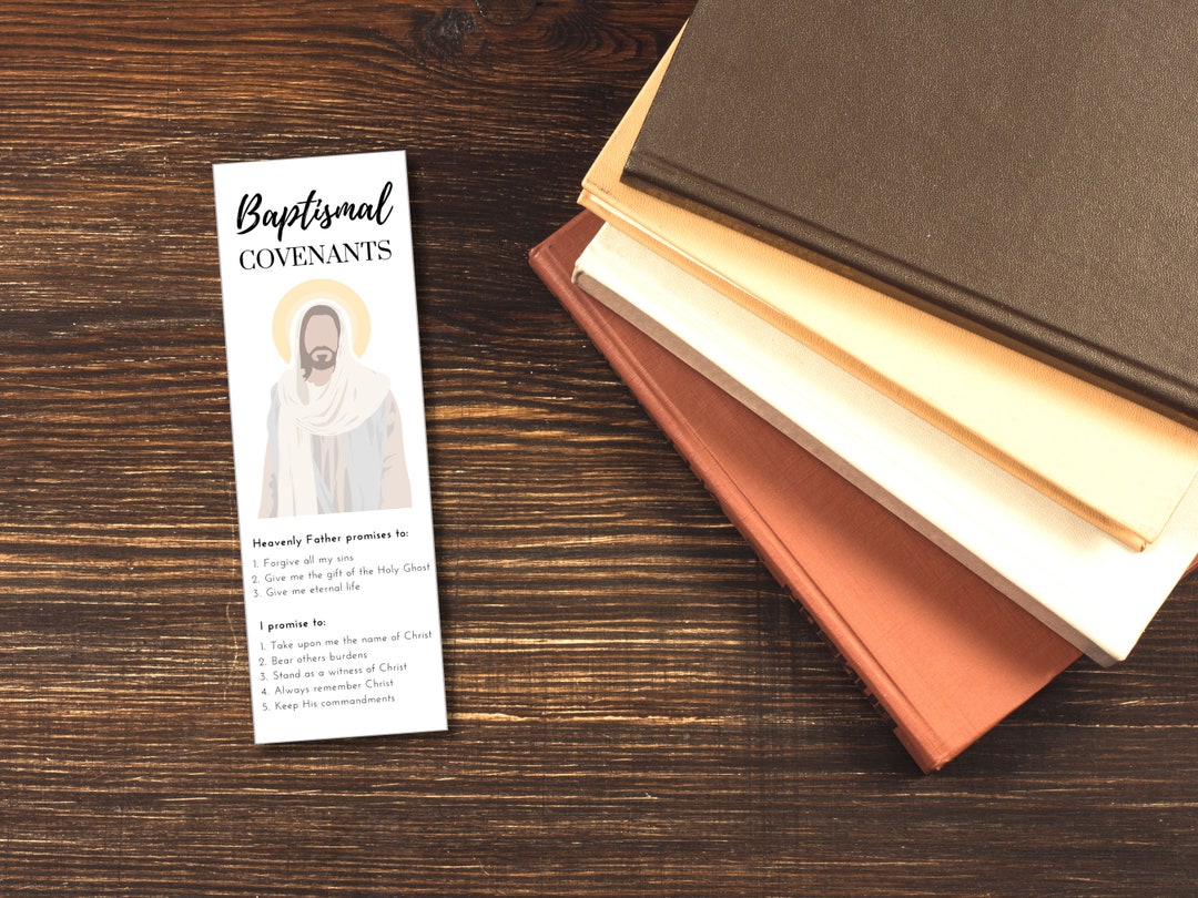 Baptismal Covenants Bookmark for LDS Children or Adults/ Reminder of ...