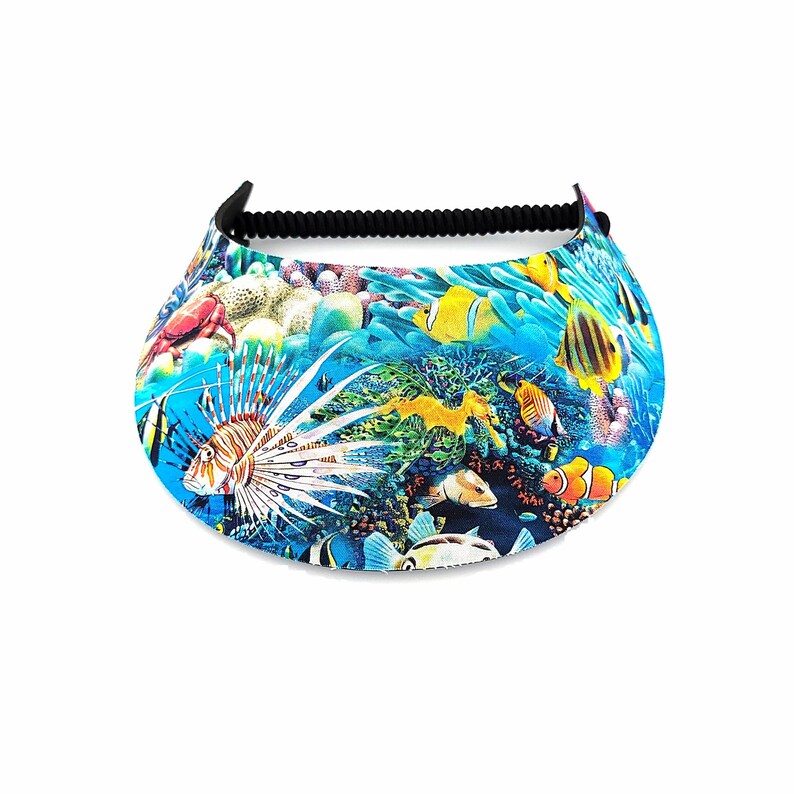 Ocean Life Patterns Foam Sun Visor - Etsy