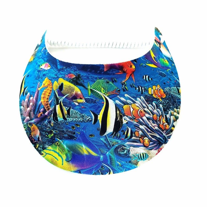 Ocean Life Patterns Foam Sun Visor - Etsy
