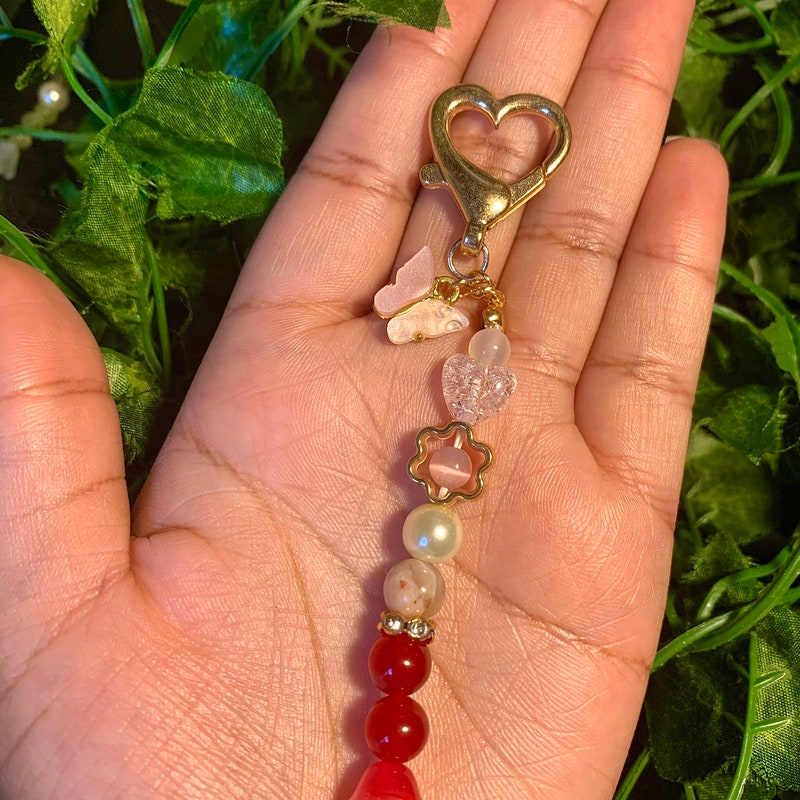 Gemstone Keychain - Etsy