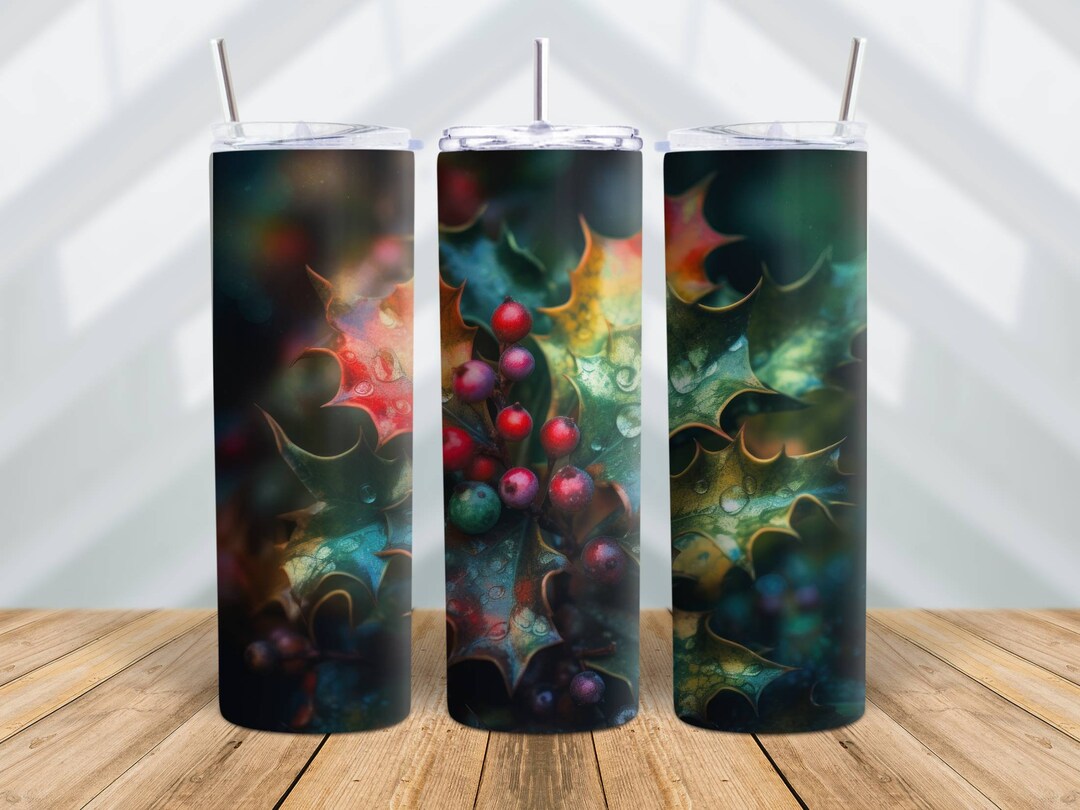 Unique 20 Oz Skinny Tumbler Wrap Design | Digital Rainbow Roses 300 DPI ...