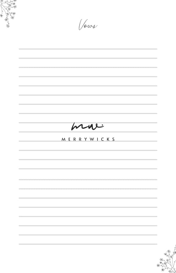 Wedding vows template pdf 60 photos - Astyledwedding.com