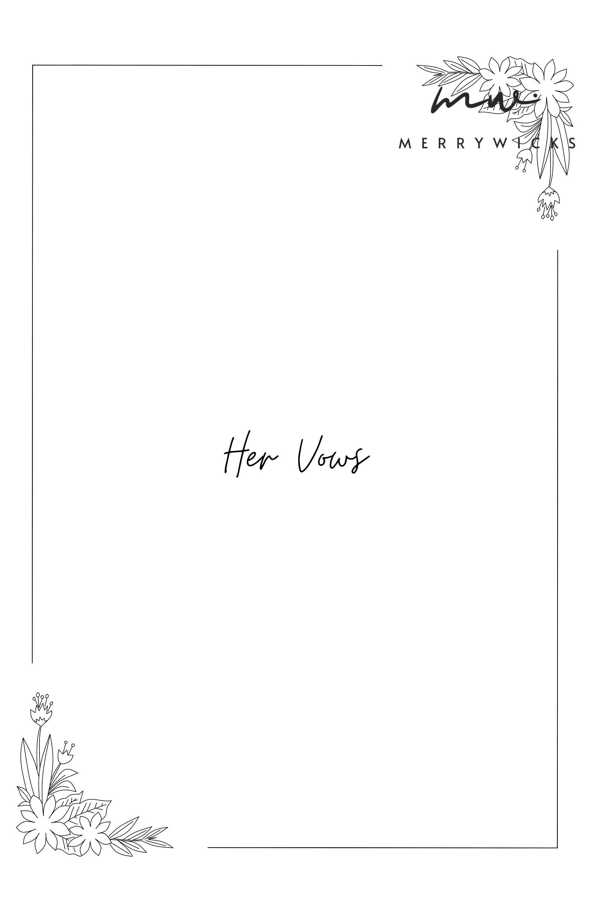 Personalized Wedding Day Vows Template, Printable PDF Vow Writing Guide ...