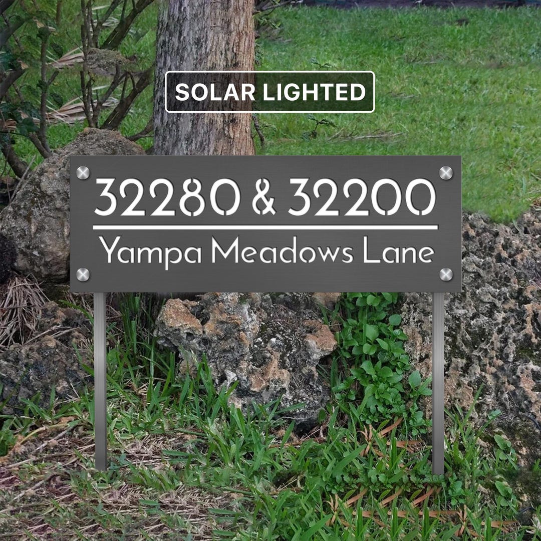 Shared Driveway Address Marker| Custom House Numbers Yard Sign on ...