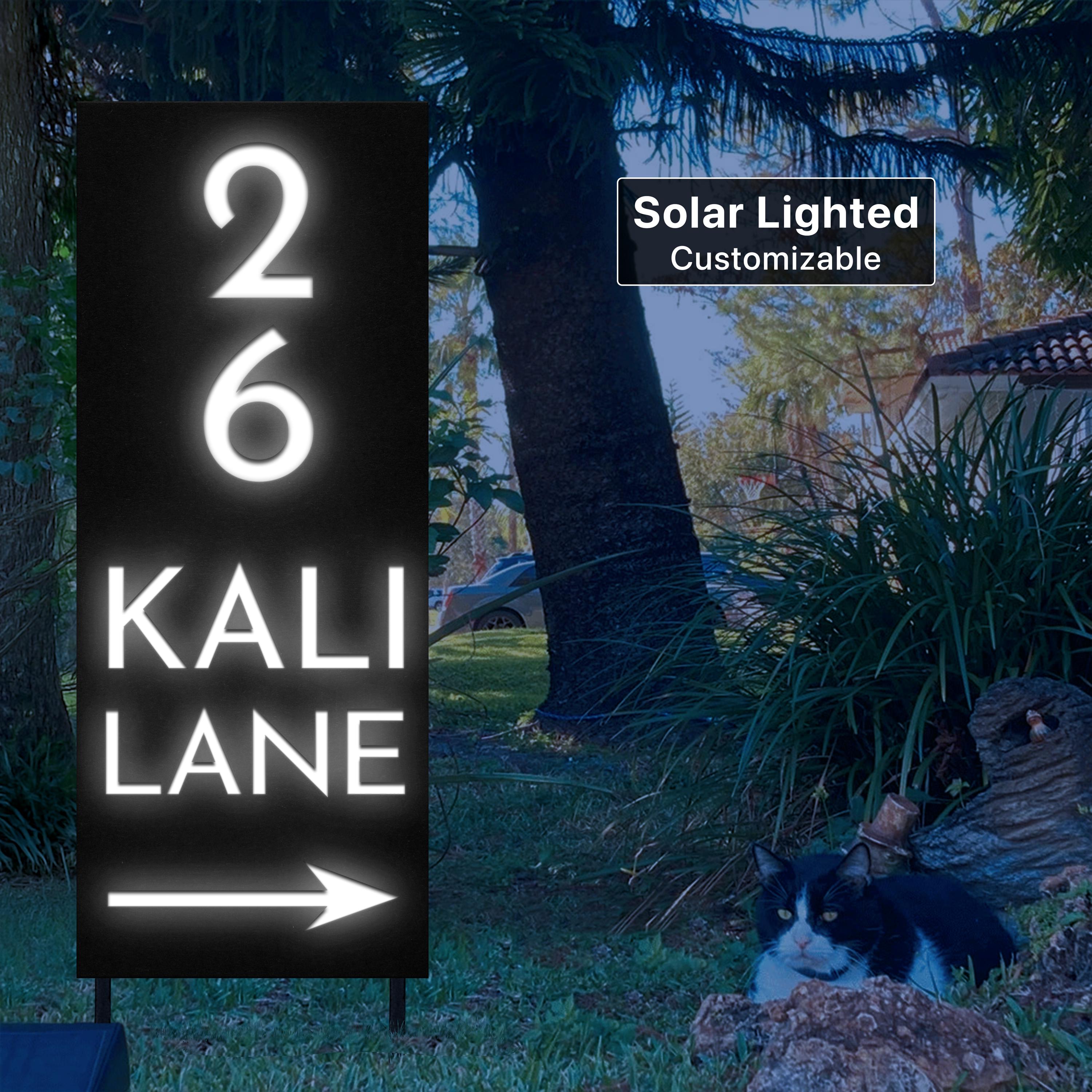 Customizable LED, Personalized Address Sign, Illuminated Directional ...