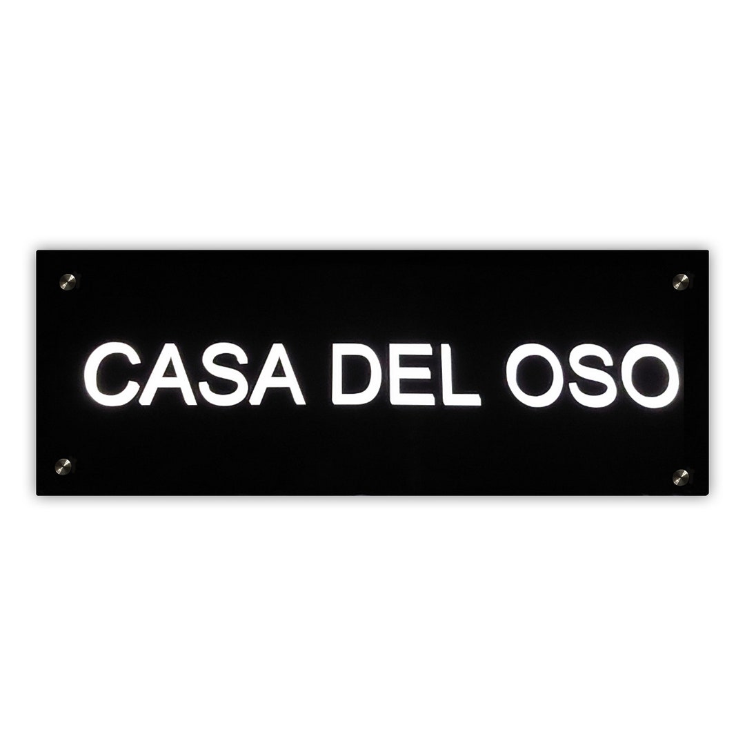 Lighted House Name Sign Air BNB Sign Building Name Sign - Etsy