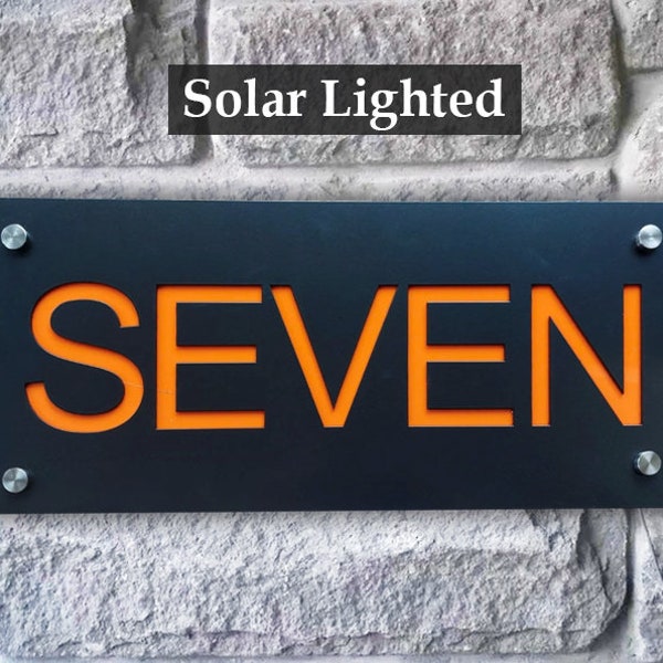 Solar Backlit House Numbers - Etsy