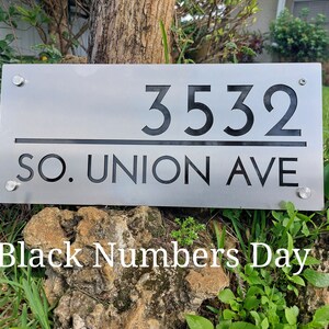 Lighted Modern Address Sign: Solar/electric House Numbers - Etsy