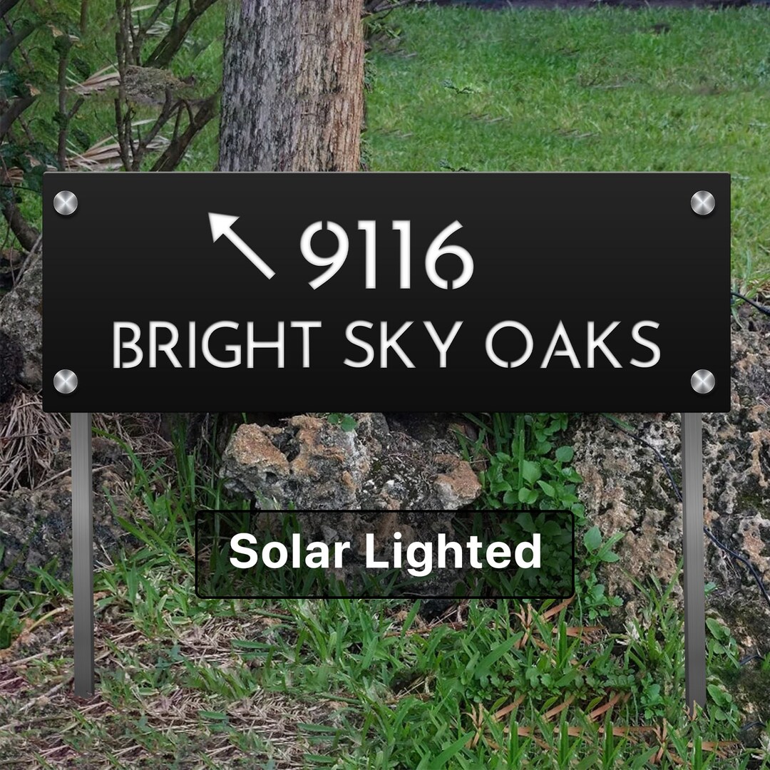 Address Sign With Arrows, Driveway Address Sign for Estate, Air BNB ...