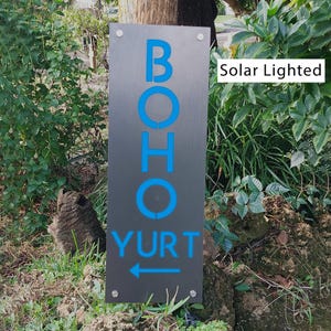 Custom Lighted Signage, Air BNB Sign, Business Signage, Solar House ...
