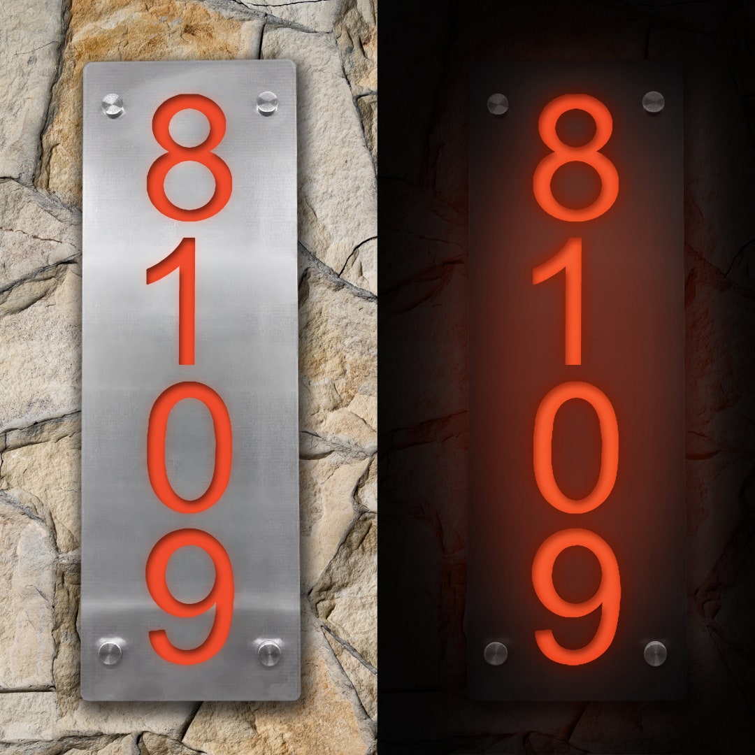 Solar House Numbers Sign, Lighted House Numbers, Home Address Numbers ...
