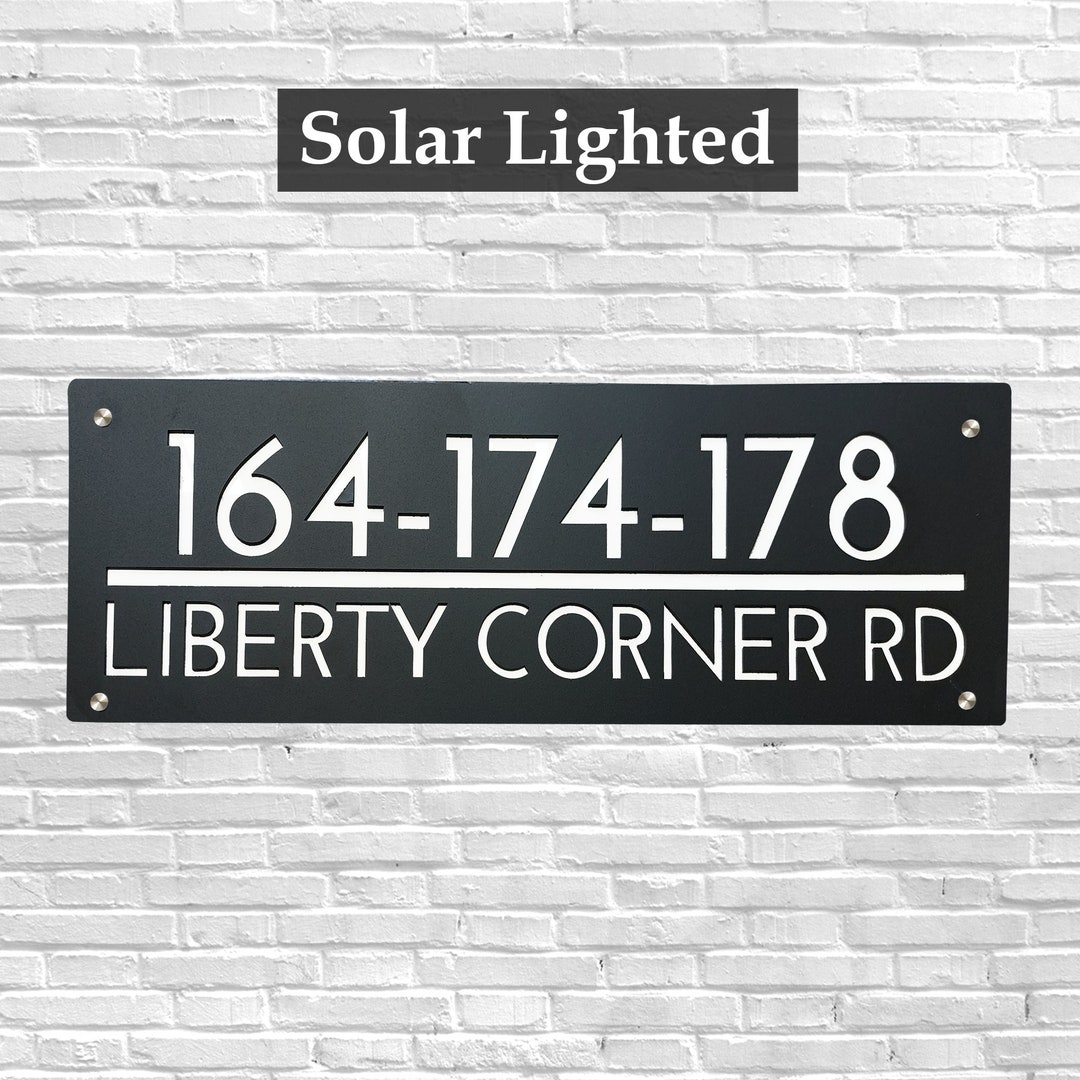 Lighted House Numbers Sign, Custom Directional Sign, Apartment Unit ...