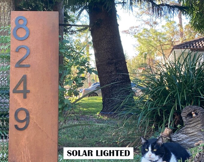 House Numbers Sign With Stakes , Driveway Address Sign, Address Sign ...