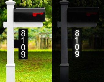 Solar Address Sign Mailbox - Etsy