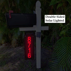 Mailbox Numbers Sign Modern Mailbox LED Sign Double Sided - Etsy