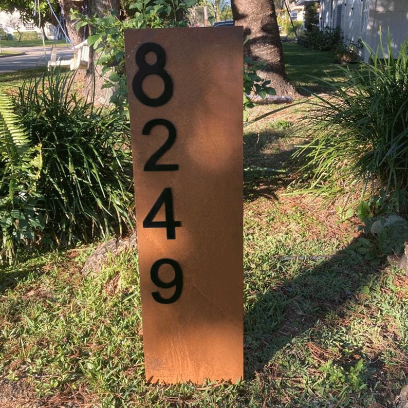 XL 35 Inch Rusted Metal Address Signs 6h Number - Etsy