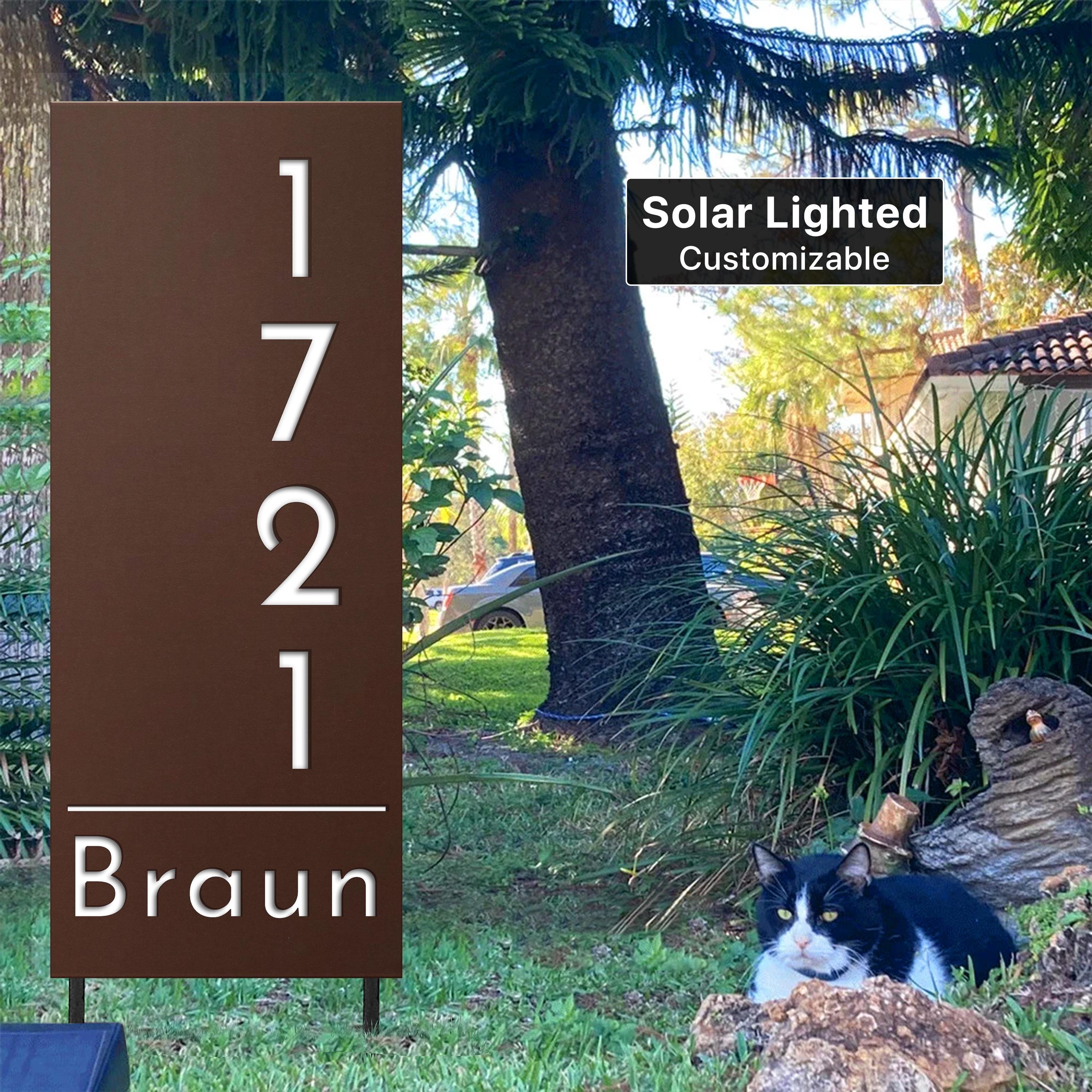 Customizable LED, Personalized Address Sign, Illuminated Directional ...