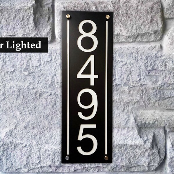 Lighted House Number - Etsy