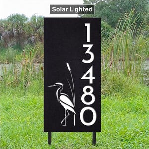 Lake House Address Numbers Sign, Solar Coastal House Address Numbers ...