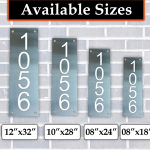 Lighted House Number Sign, Solar or Electric Vertical Home Address Sign ...