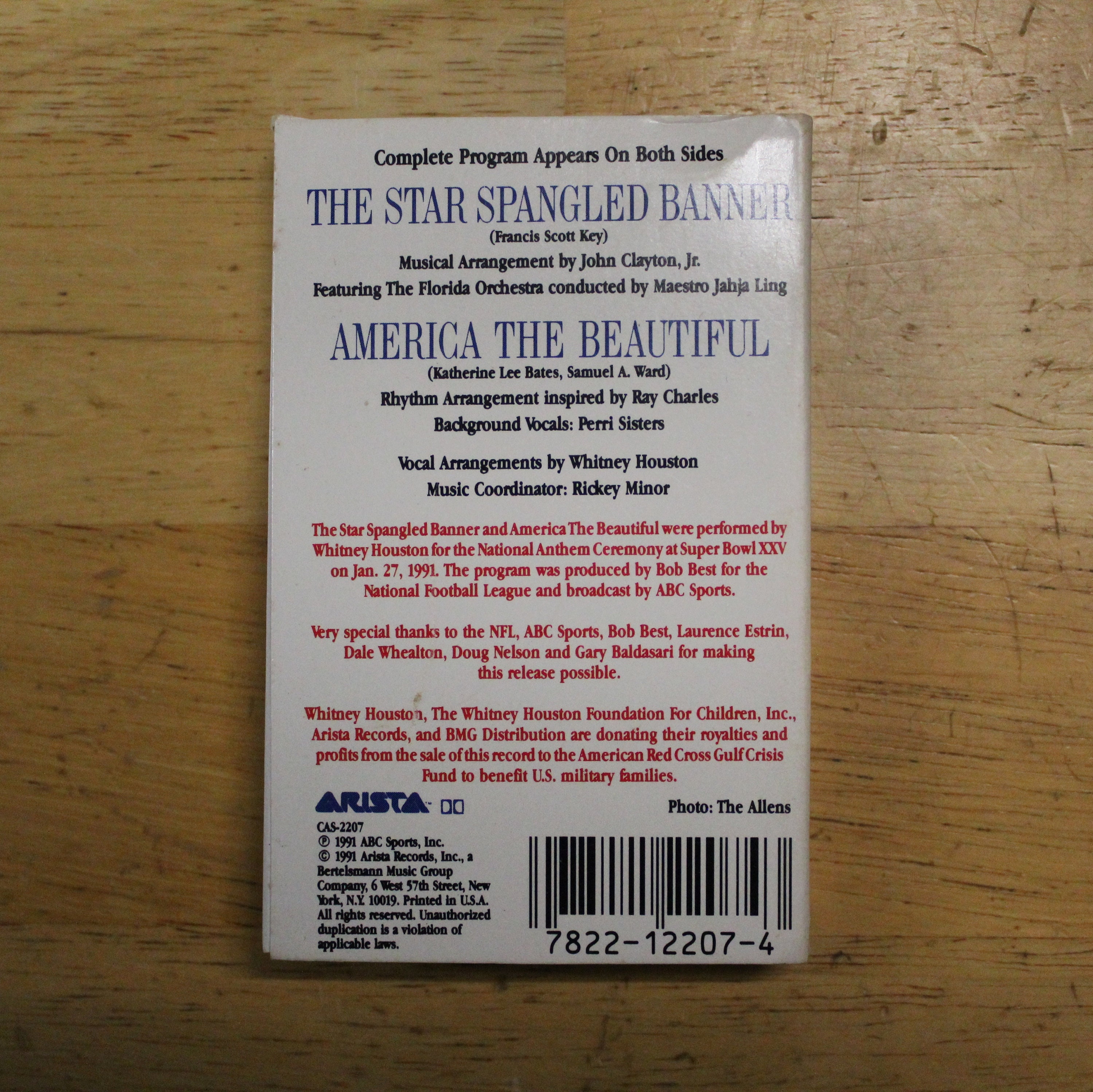 Whitney Houston the Star Spangled Banner Cassette Single From Super ...