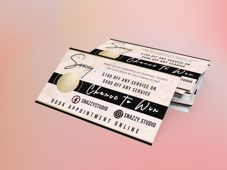 Scratch & Win Cards QTY:200 - Etsy