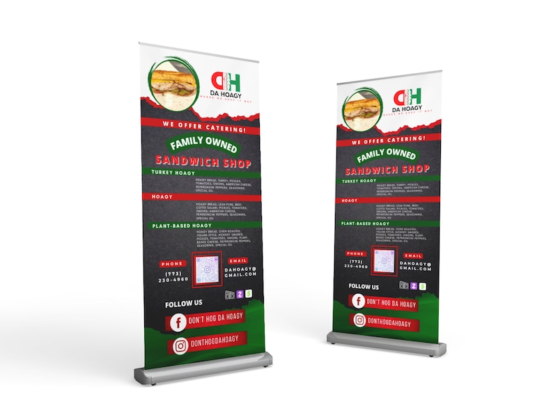 Restaurant Retractable Banners - Pop-up, Church Banner, Pull up Banner ...