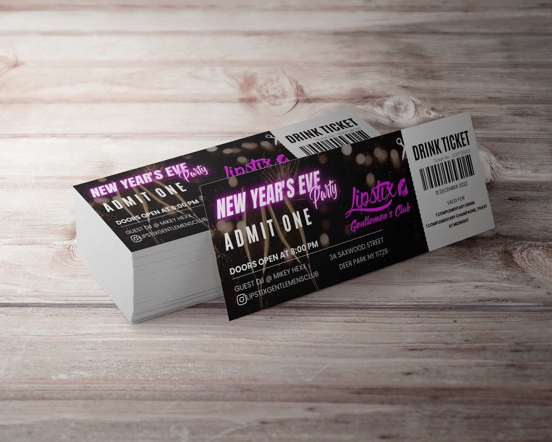 Event Tickets, Raffle Ticket, Design & Print Full Color, Party Tickets ...