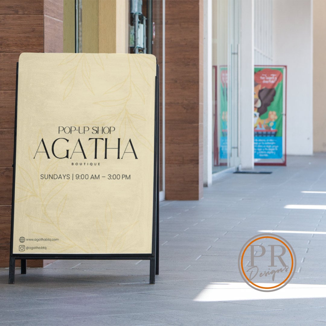 A-frame Business Sign, Business Menu, Happy Hour, Welcome Sign, Studio ...