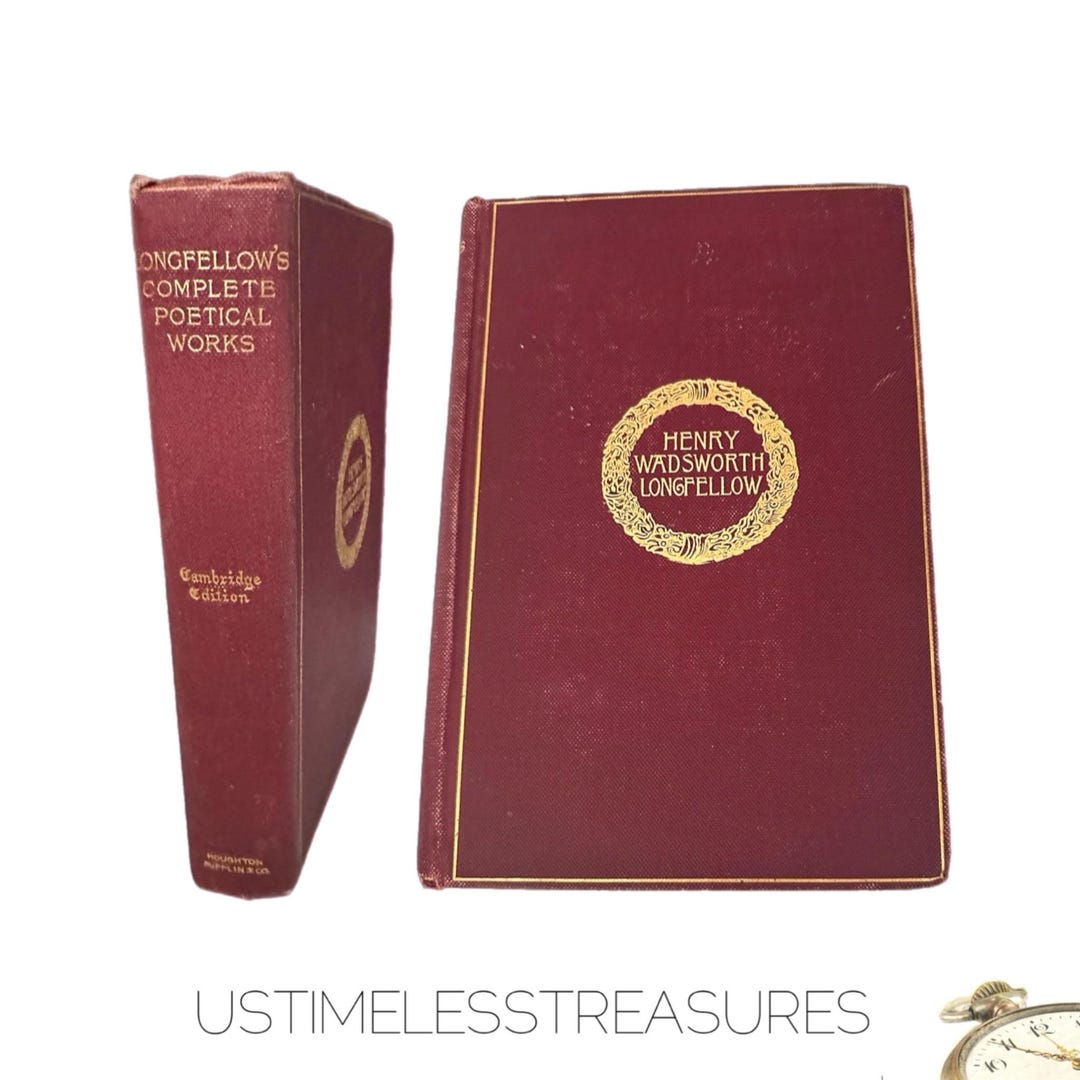 1893 Henry Wadsworth Longfellow Complete Poetical Works Antique Book - Etsy