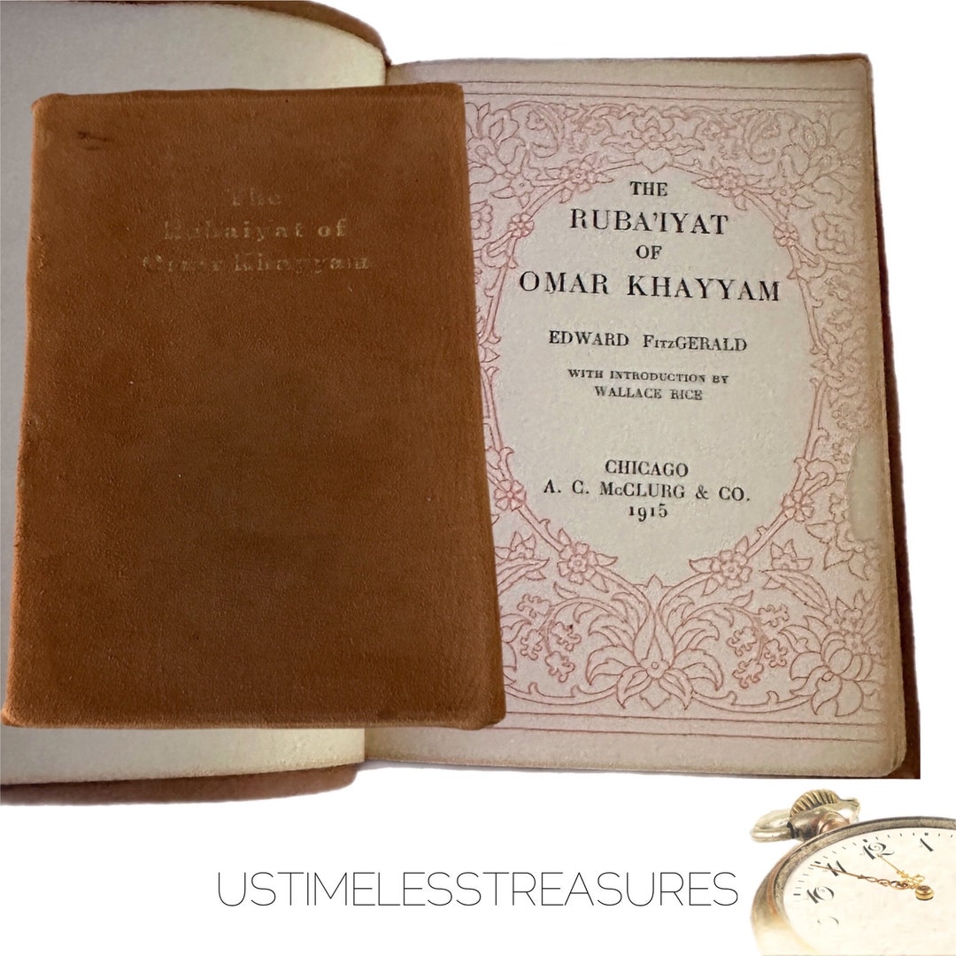 1915 the Rubaiyat by Omar Khayyam Translated by Edward Fitzgerald Suede ...