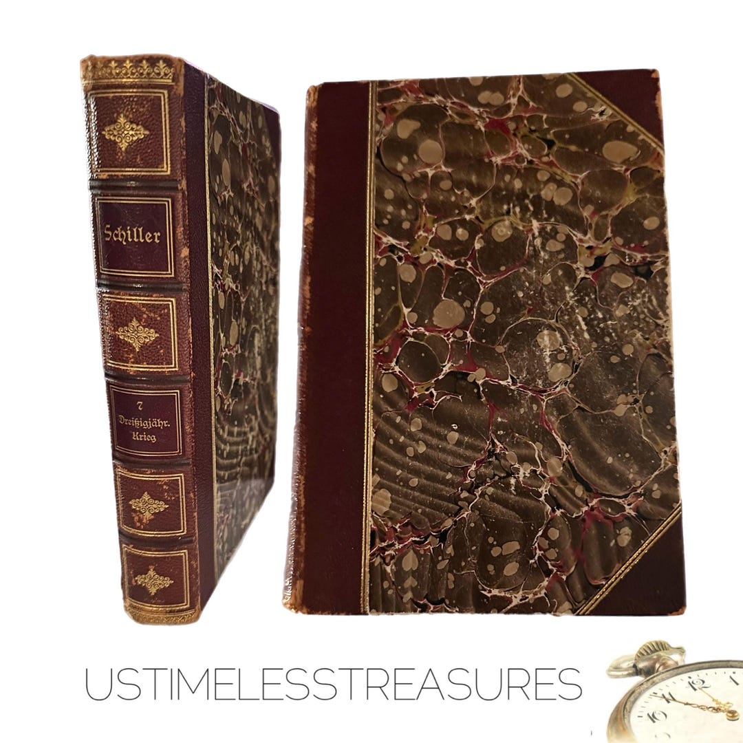 Late 1800s Schillers Works in German Antique Book - Etsy