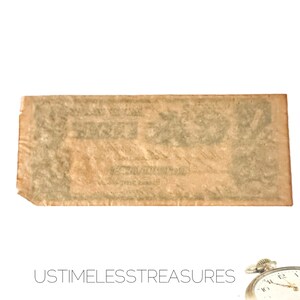 1838 RARE 5 Dollar Antique Currency Note From Dixons Ferry, Illinois ...