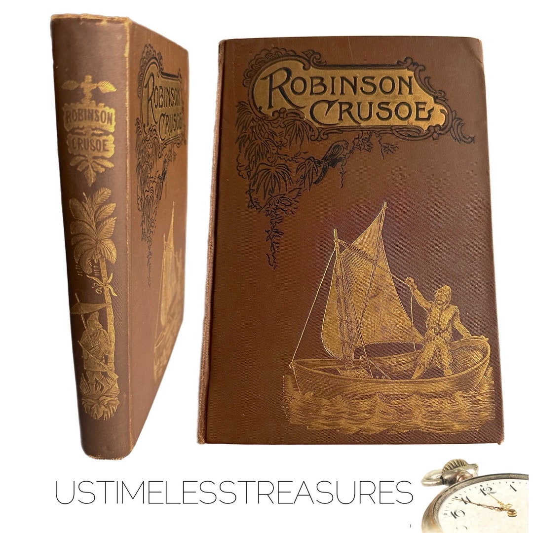 Circa Late 1800s Robinson Crusoe by Daniel Defoe Swedish Language ...