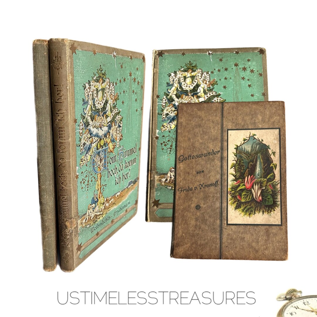 Circa Late 1800s German Language Religious Story Books Beautiful Covers ...