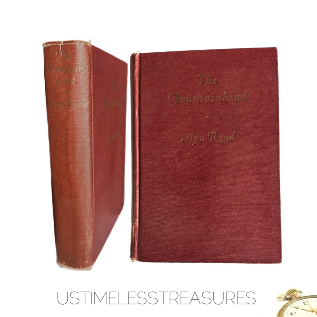 1943 the Fountainhead First Edition Second Printing Vintage Book - Etsy