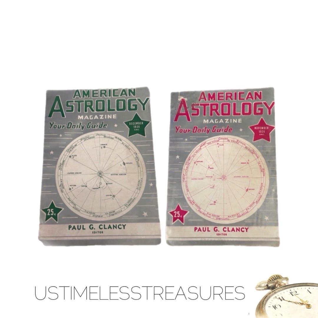 1936 American Astrology Magazine November & December Vintage Magazines ...
