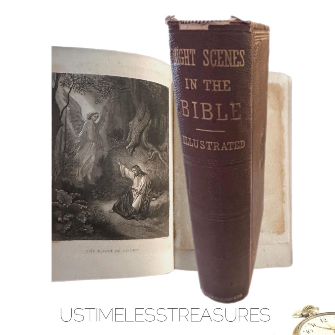 1869 Night Scenes of the Bible First Edition Religious Illustrated ...