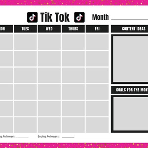 Social Media Planner Printable Download| Social Media Planner TIK TOK ...