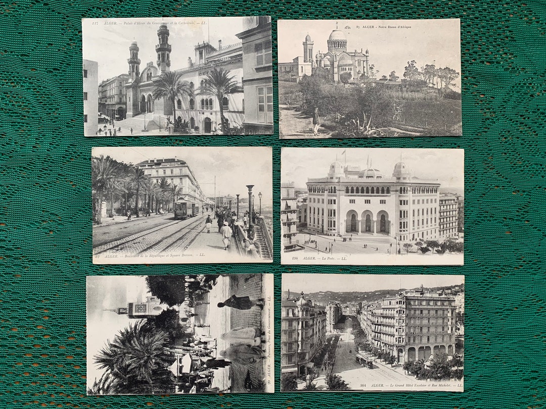 ALGERIA Africa Antique Postcards From Early 1900s Black and White Old ...