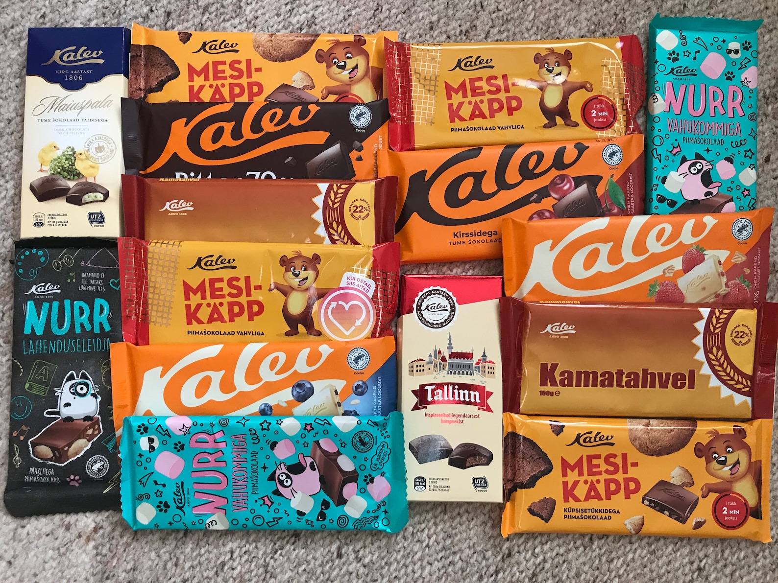 ESTONIAN CHOCOLATE Amazing Amount of 15 Bars / Gift Idea / Kalev / Made ...